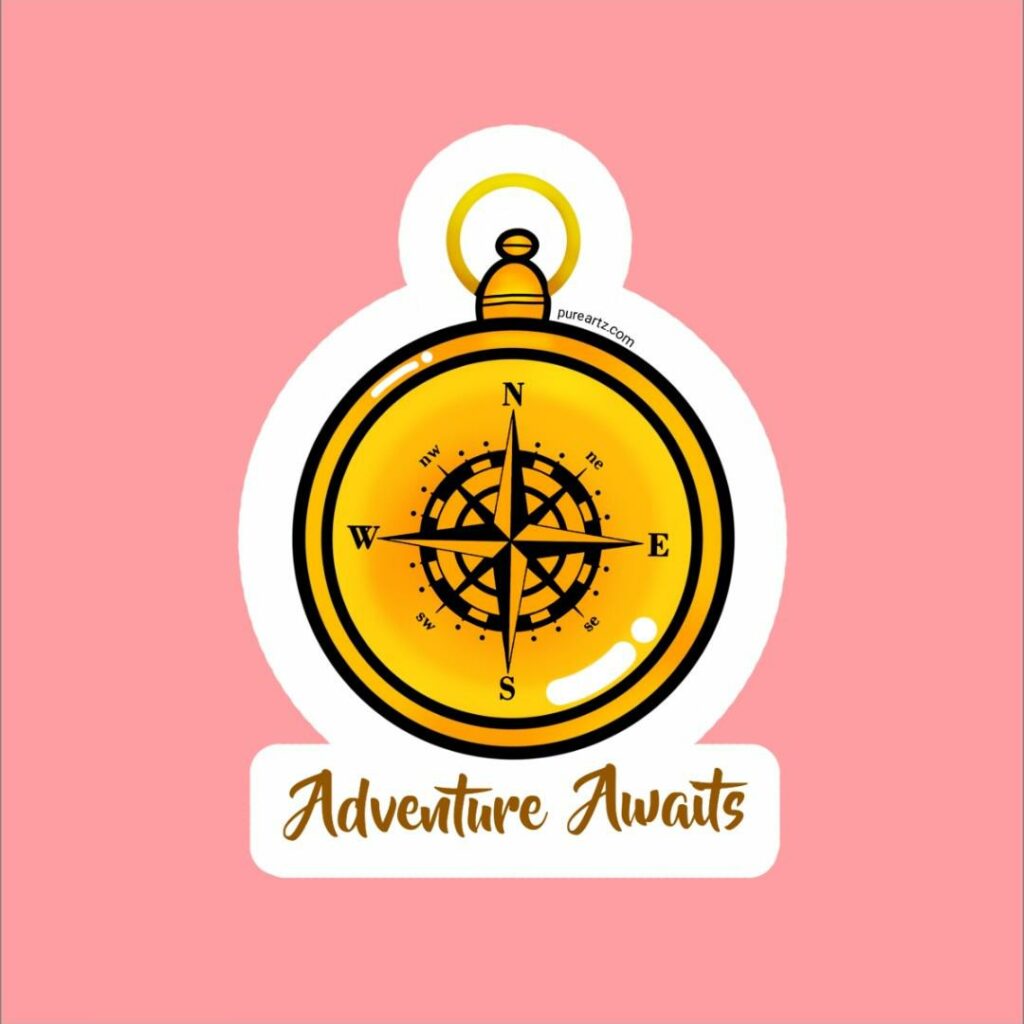 Compass Sticker - PureArtz