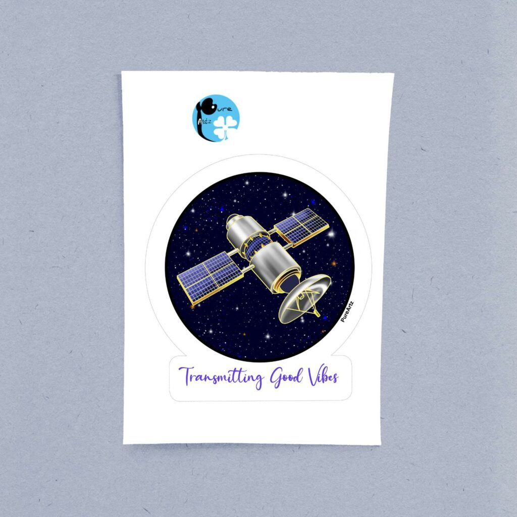 Satellite Sticker - PureArtz