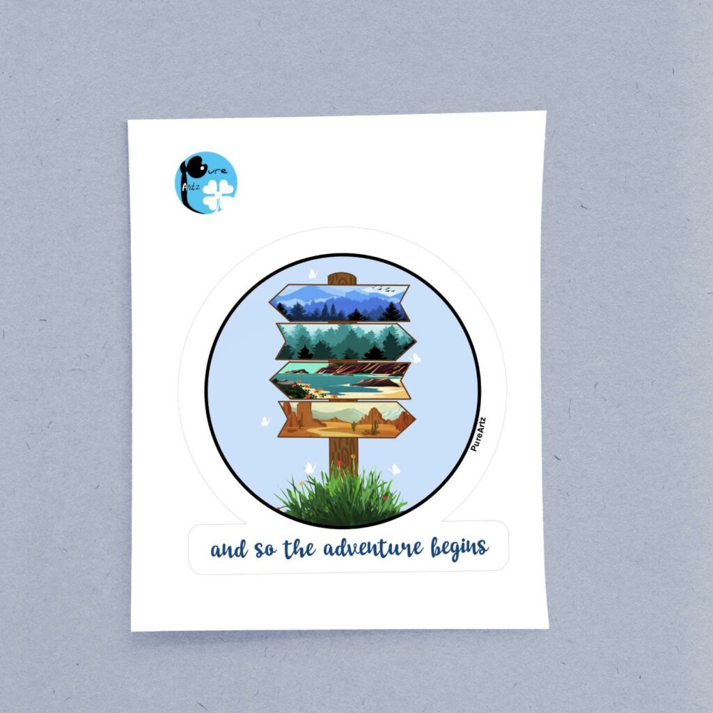 Sign Board Sticker - PureArtz